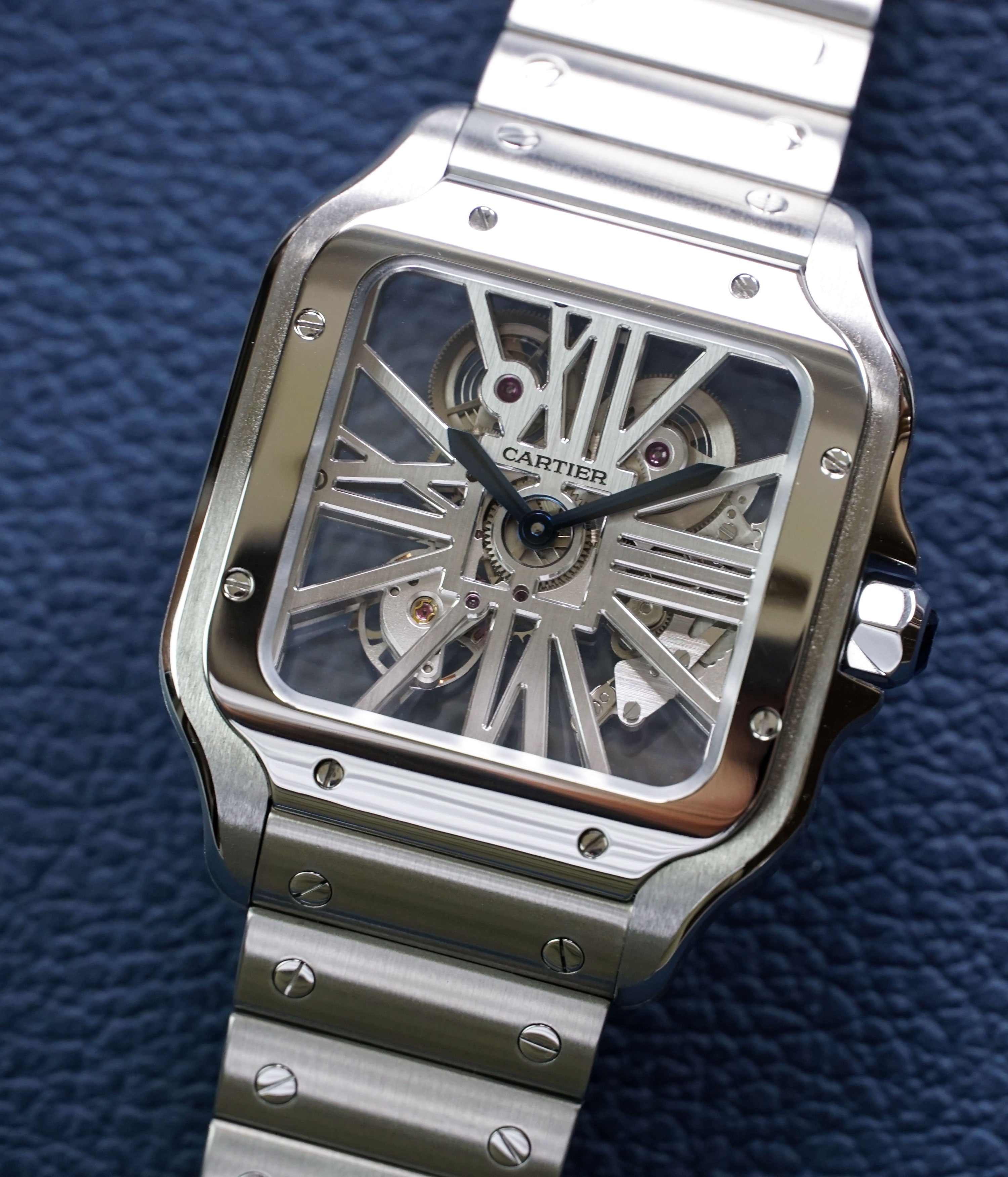 Cartier Santos De Cartier Skeleton WHSA0015 – Collectors Time Gallery